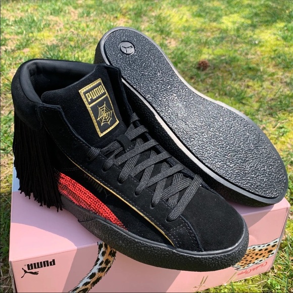 Puma | Shoes | Puma Suede High Top Love Charlette Sequin Black Shoes In ...
